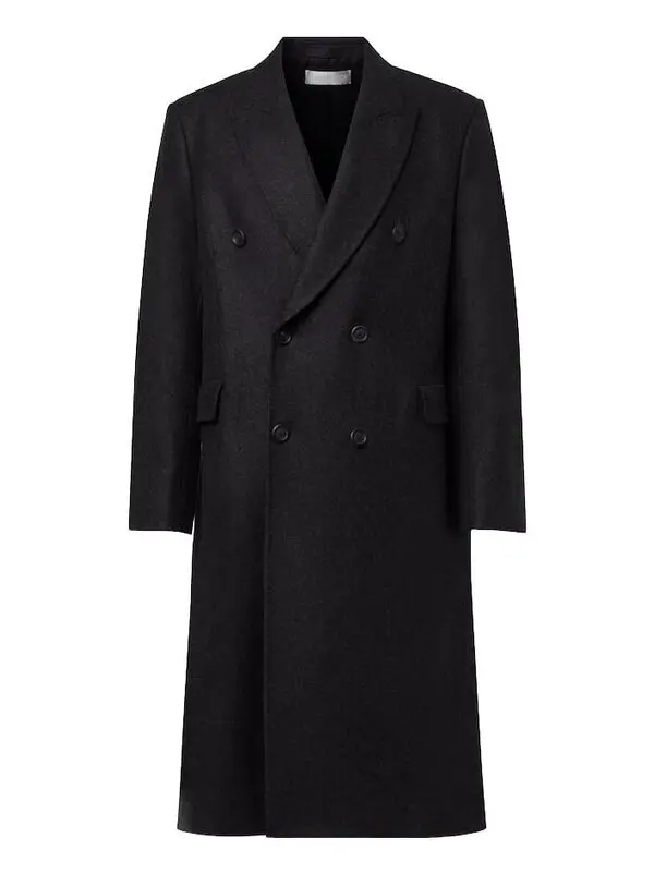 Our Legacy Whale Double-breasted Wool-blend Coat - Black