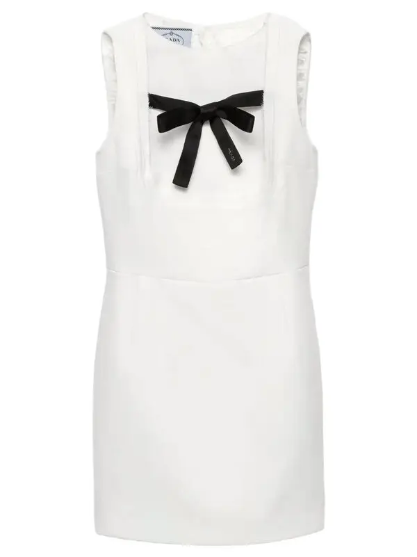 Prada Bow-detail Sleeveless Dress - White