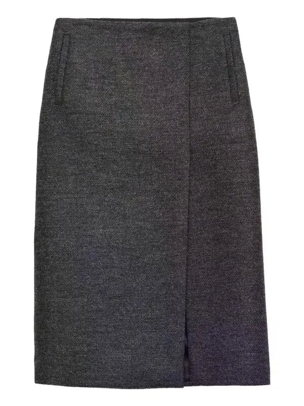 Prada Slit Skirt - Grey