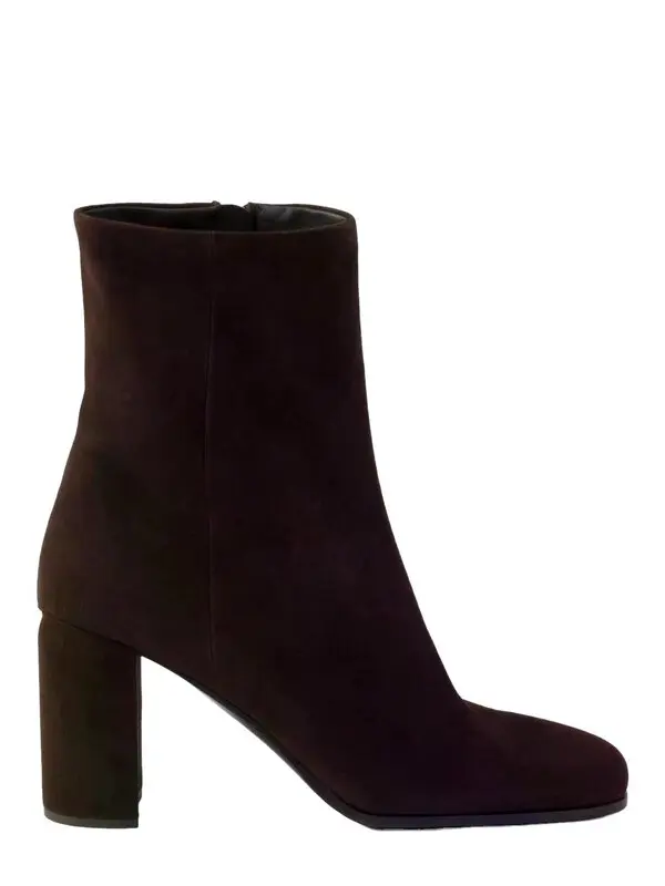 Prada 85mm Suede Block-heel Boots - Brown