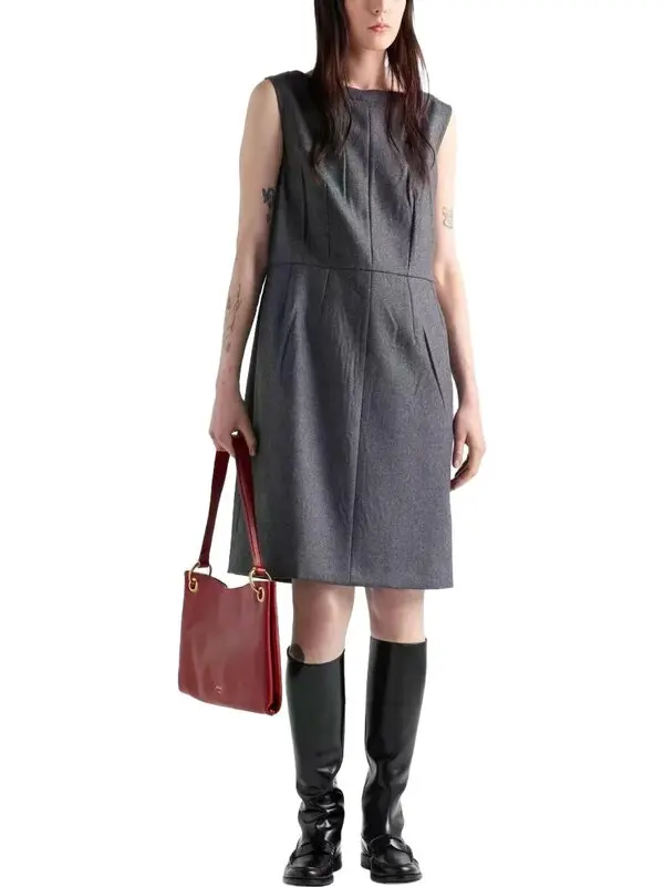 Prada Boat-neck Dress - Grey