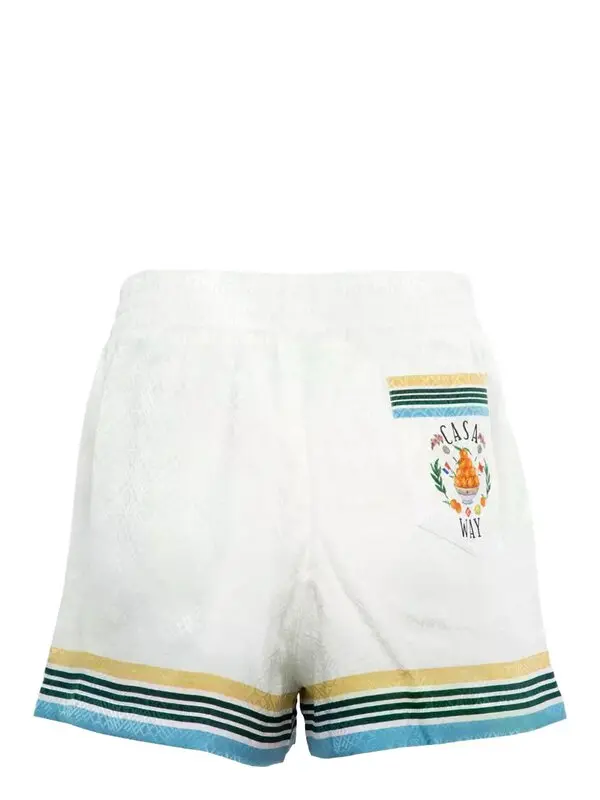 Casablanca Striped-trim Shorts - White
