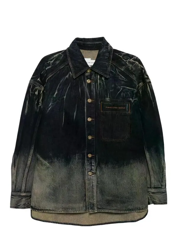 FENG CHEN WANG Gradient Denim Jacket - Blue