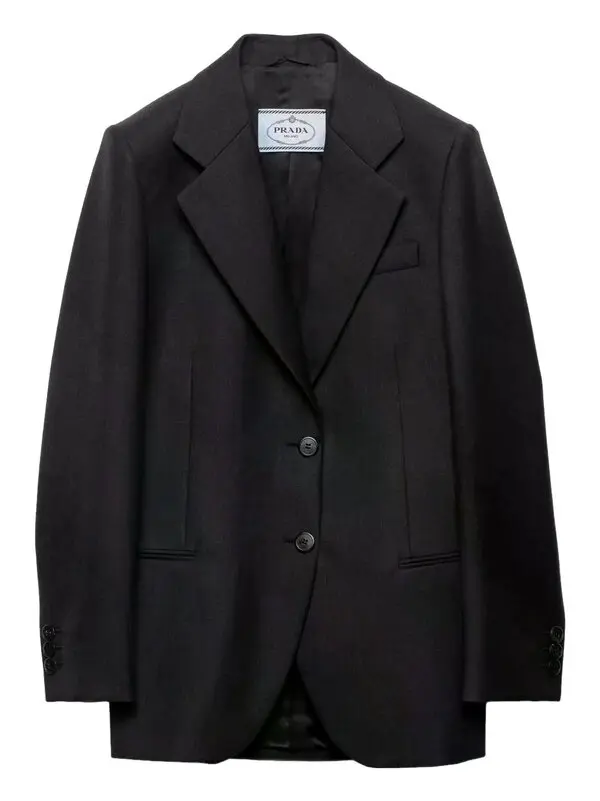 Prada Single-breasted Gabardine Jacket - Grey