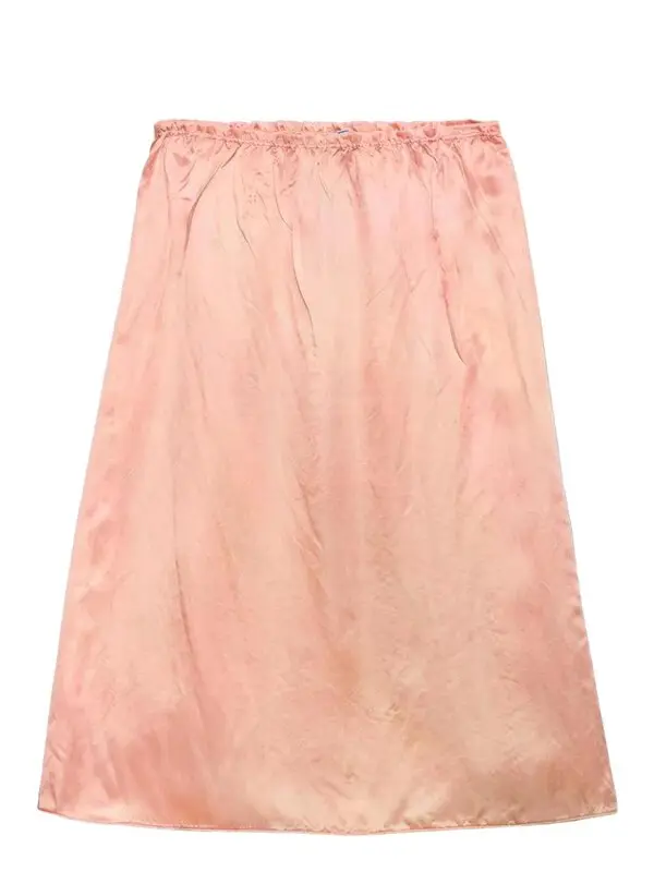 Prada A-line Silk Skirt - Orange