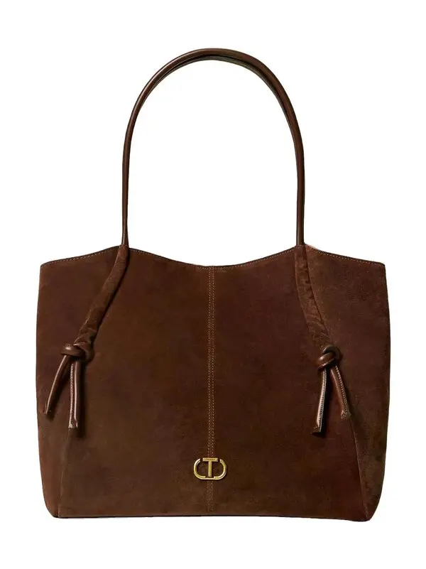 TWINSET Suede Tote Bag - Brown