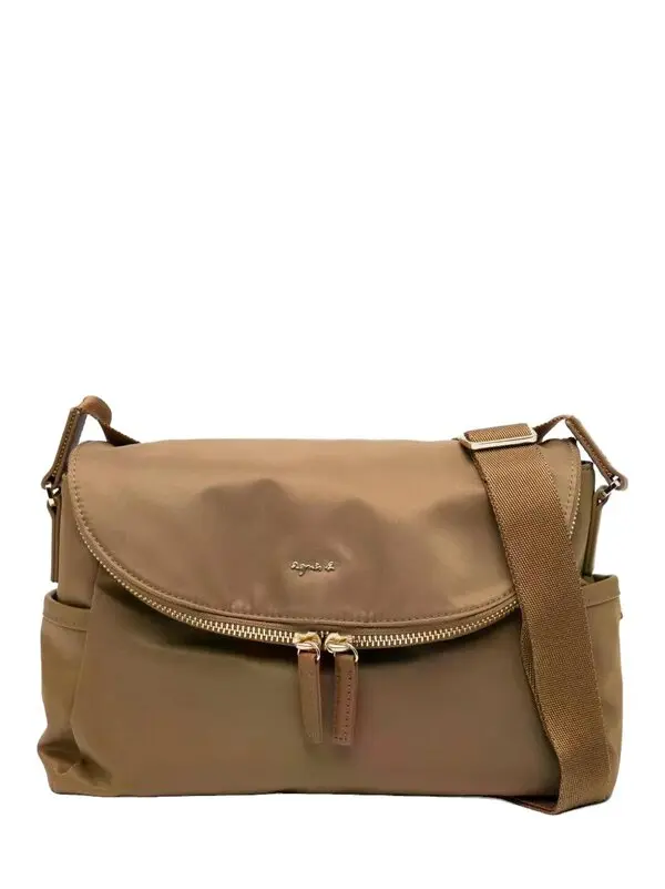 AGNÈS B. Logo-plaque Shoulder Bag - Brown