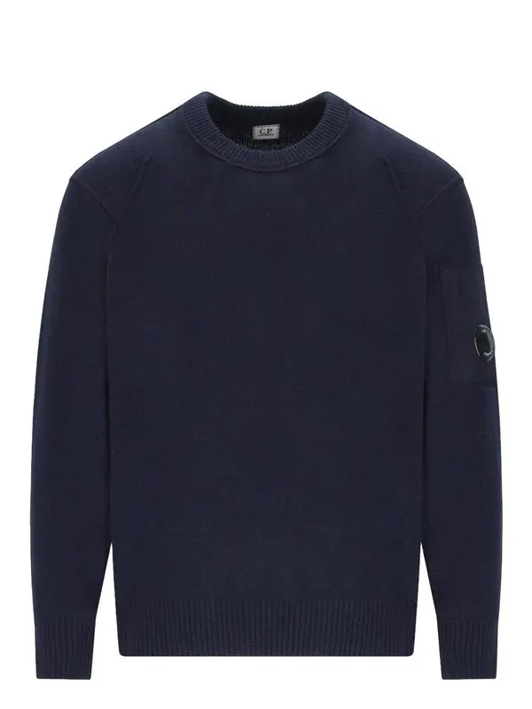 C.P. COMPANY Grs Total Eclipse Crewneck Jumper - Blue