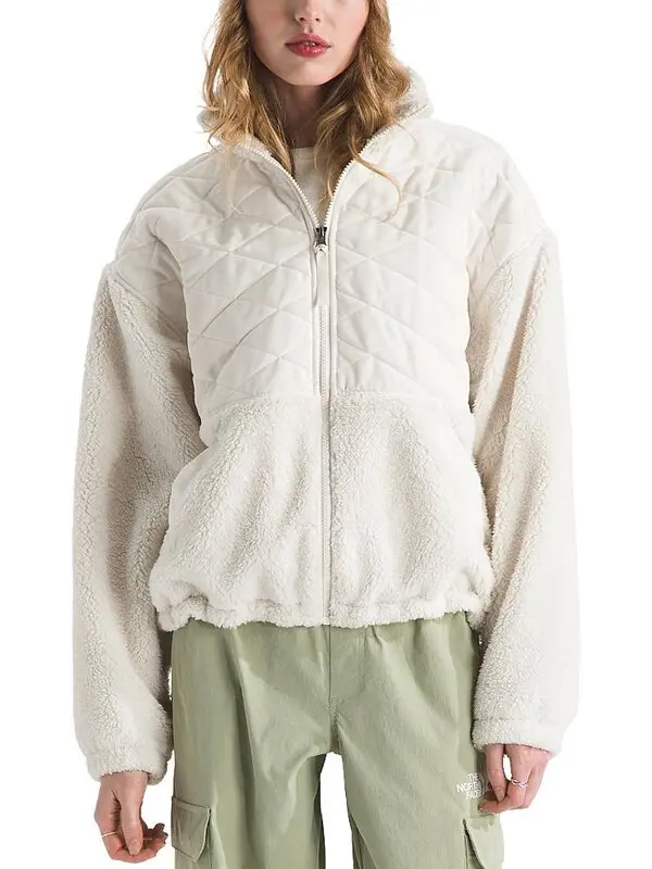 The North Face Cabin Fleece Zippered Coat - White Dune