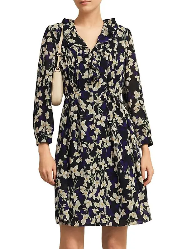 HOBBS LONDON Zoe Floral Printed Dress - Navy Multi