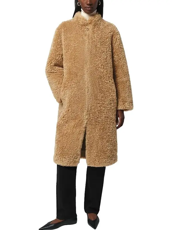 Apparis Jude Bouclette Overcoat - Camel