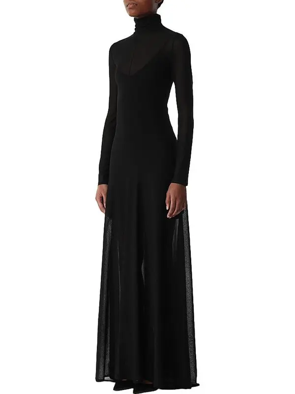 JASON WU High Turtleneck Long Dress - Black