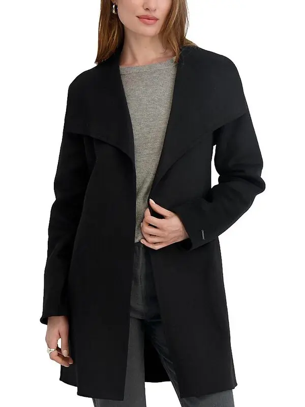 Tahari Ella Belted Wrap Coat - Noir