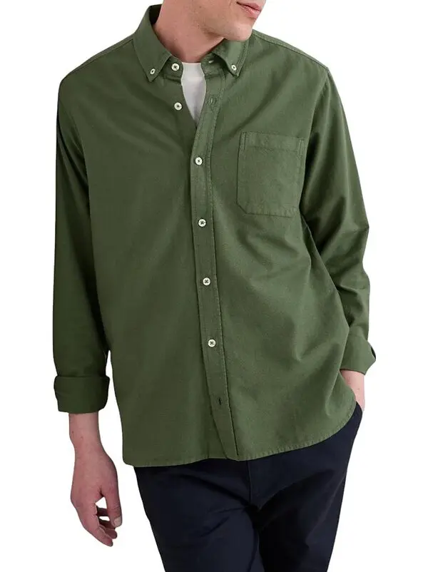 SEASALT CORNWALL Jenken Long Sleeve Oxford Shirt - Hosta