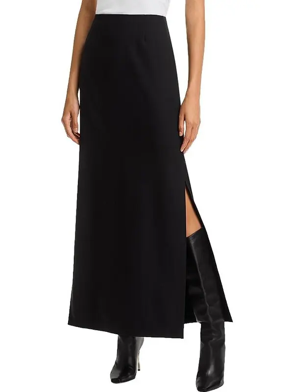 Lafayette 148 New York Side Slit Maxi Skirt - Black