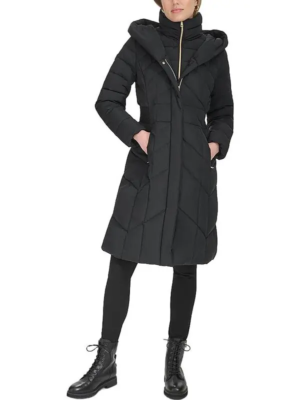 Cole Haan Hooded Puffer Coat - Graphite