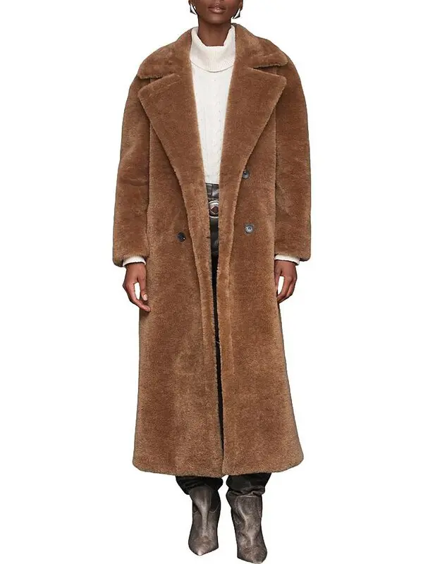 Avec Les Filles Oversized Faux Fur Coat - Teddy