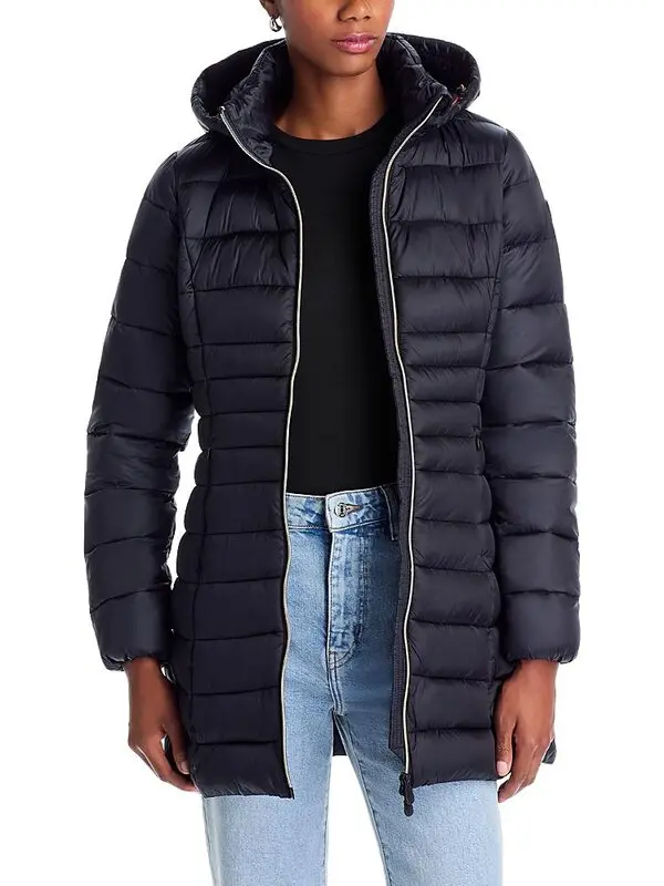 SAVE THE DUCK Reese Hooded Puffer Jacket - Black
