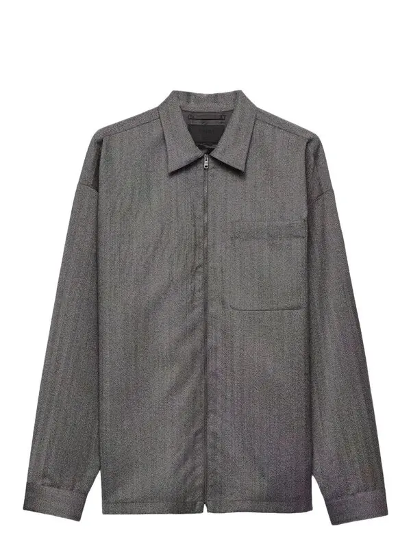 Prada Zip-up Shirt - Grey
