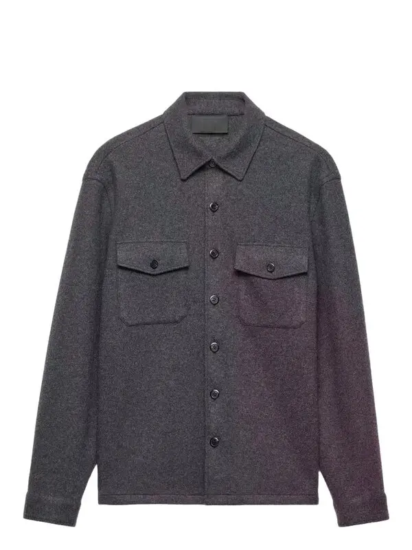 Prada Flap-pocket Button Shirt - Grey