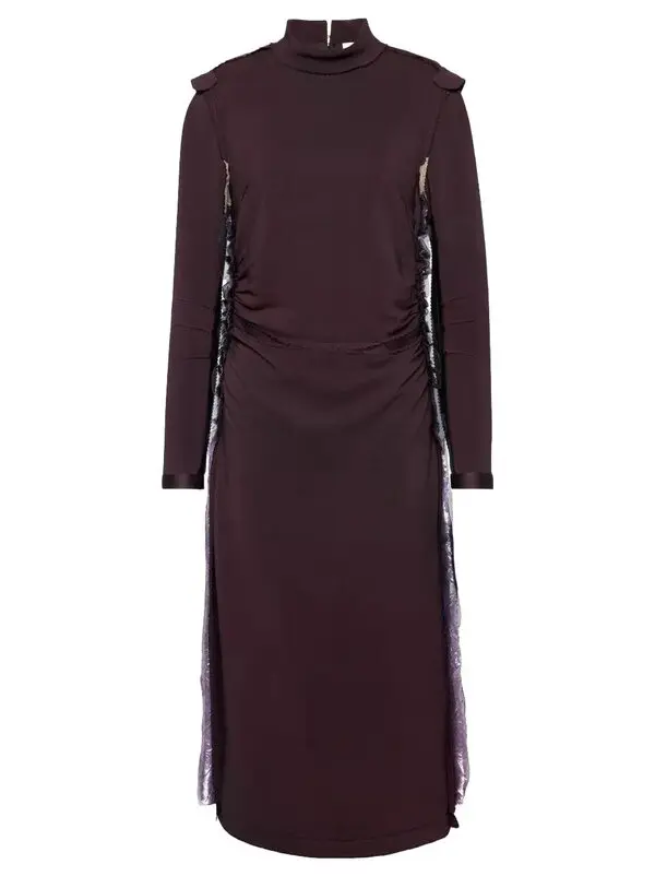 MAISON MARGIELA Gathered Midi Dress - Brown