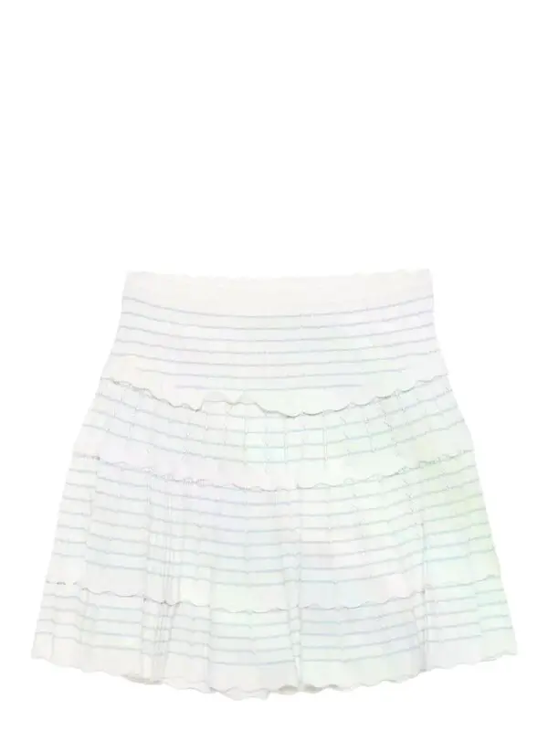 LoveShackFancy Colella Tiered Skirt - White