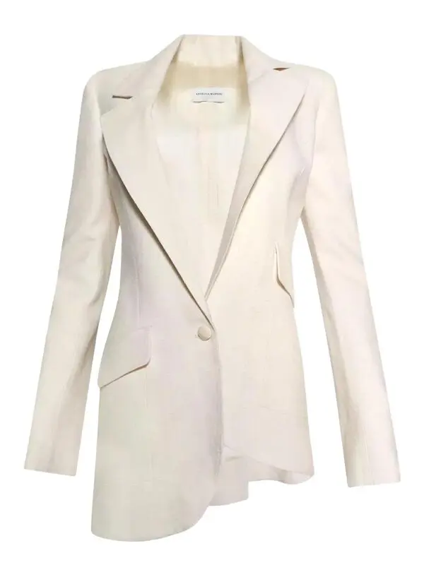 ANGELICA MONTINI Asymmetrical Blazer - White