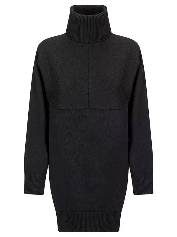 STEFANO MORTARI Turtleneck Mini Dress - Black