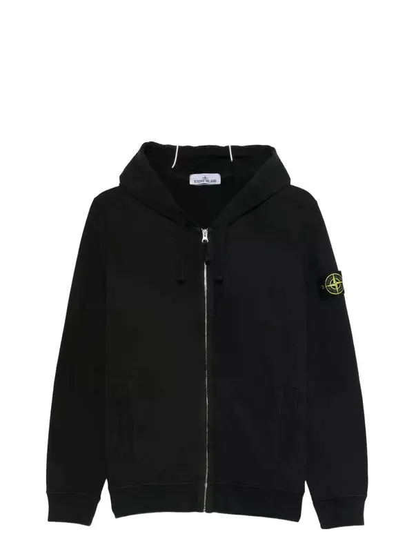 Stone Island Zip-fastening Hoodie - Black