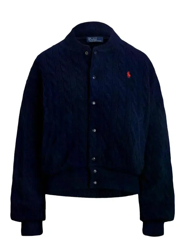 Polo Ralph Lauren Cable-knit Bomber Jacket - Blue