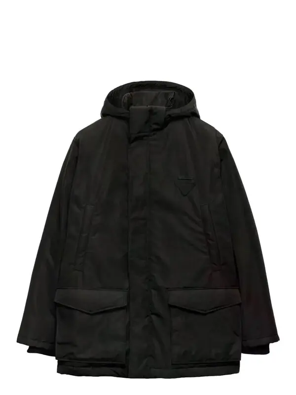 Prada Hooded Flap-pocket Jacket - Black