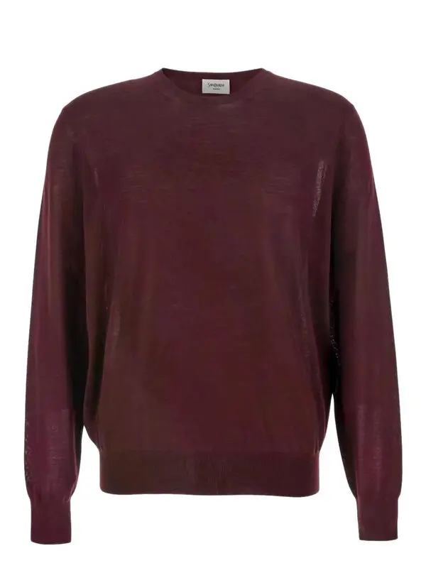 Saint Laurent Crew-neck Cashmere Sweater - Red