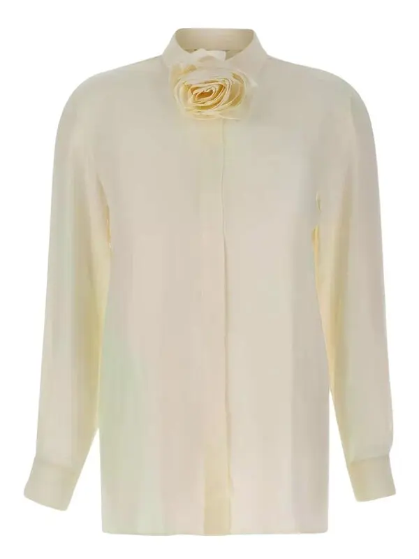 Marella Rose-embellished Shirt - Neutrals