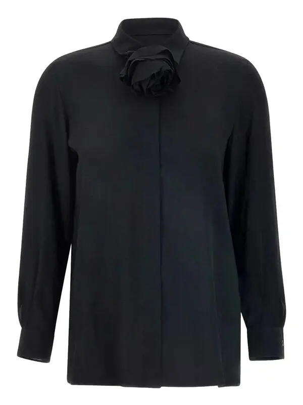 Marella Rose-embellished Shirt - Black