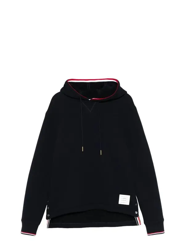 Thom Browne Oversized Hoodie With Rwb Tipping - Blue