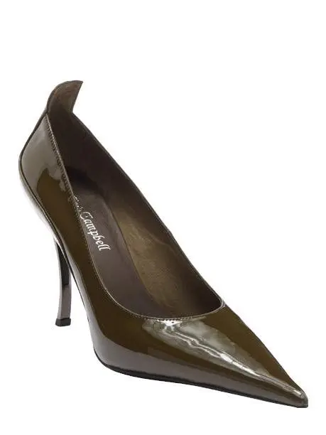 Jeffrey Campbell Pointed-toe Pump - Khaki Patent