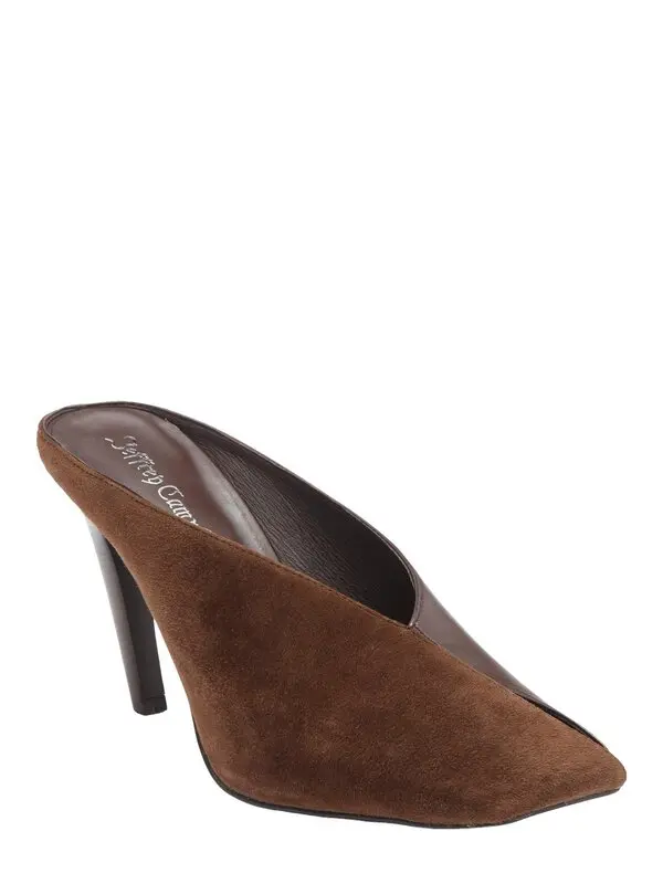 Jeffrey Campbell Hoof It Mule - Coffee Suede Combo
