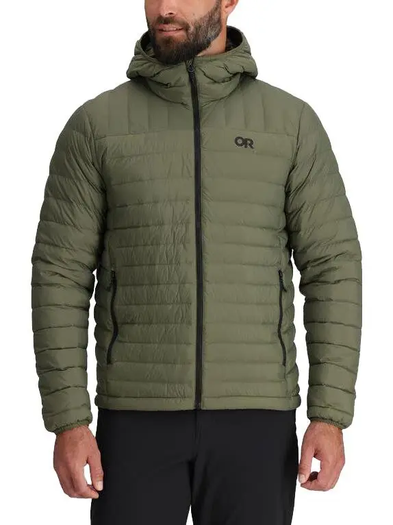 OUTDOOR RESEARCH Transcendent Hooded Down Puffer Jacket - Ranger Green