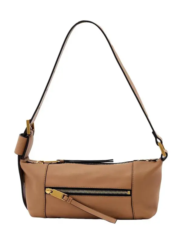 ALLSAINTS Mini Vega Leather Shoulder Bag - Acetone Tan Brown