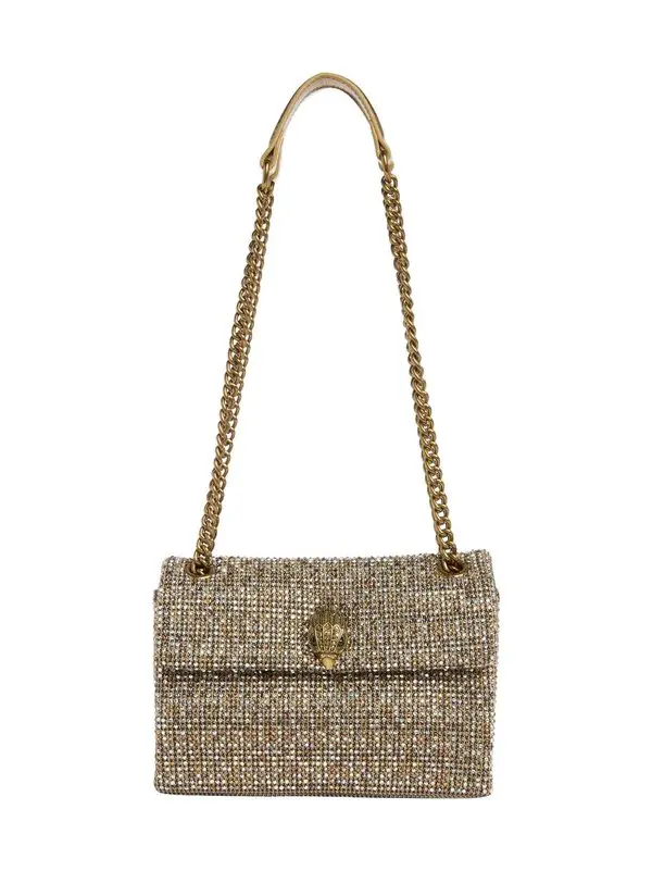 Kurt Geiger Kensington Crystal Embellished Crossbody Bag - Open Beige