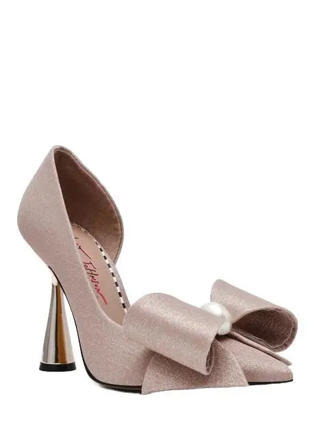 Betsey Johnson Kyliee Half D'orsay Pointed Toe Pumps - Champagne