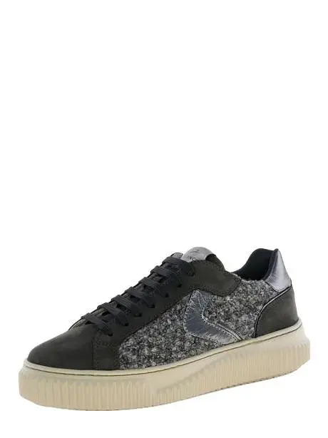 VOILE BLANCHE Lipari Wool & Shearling Sneakers - Grey