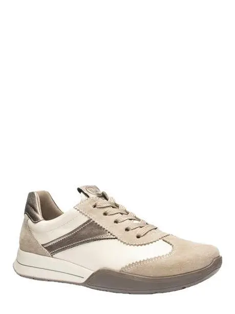 ARA Myrtle Leather Sneaker - Cashmere/marmor
