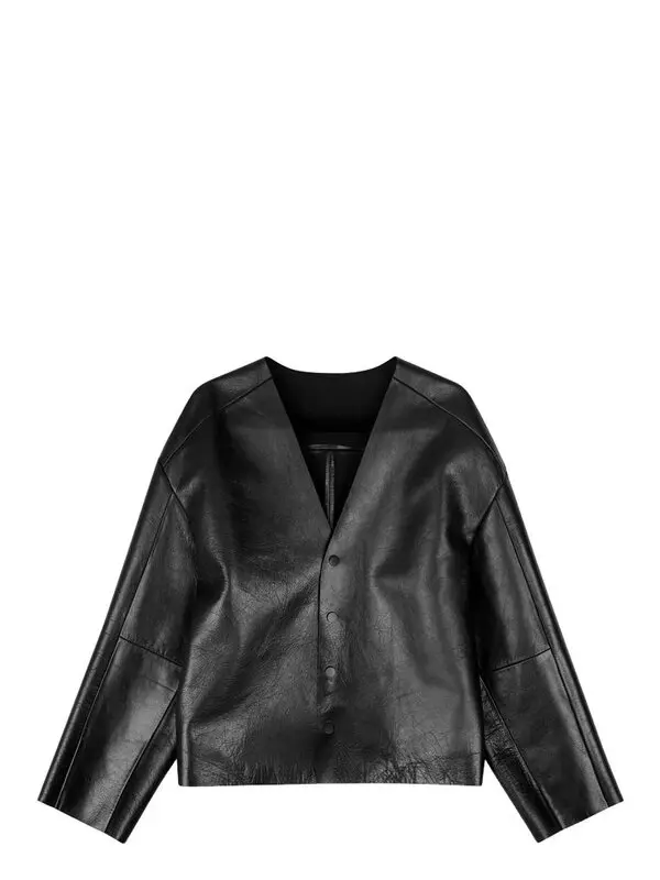 ENTIRE STUDIOS Minimal Leather Jacket - Black
