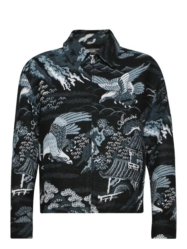Amiri Bird Tapestry Blouson - Black