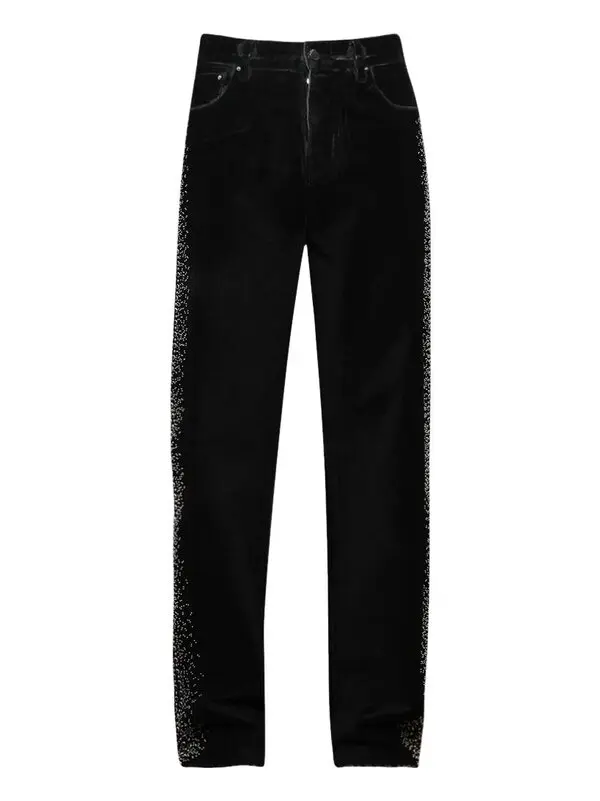 Amiri Velvet Baggy Jean - Black
