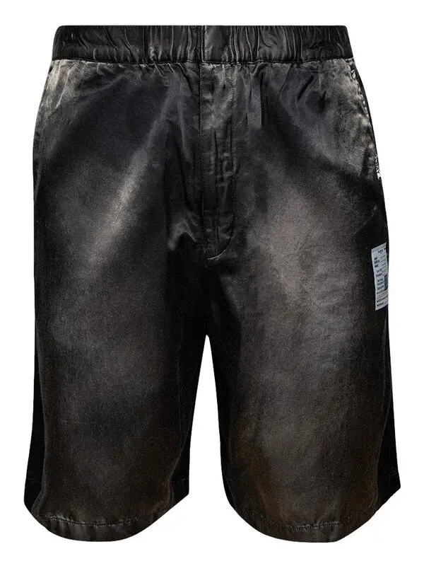 Mihara Yasuhiro Aged Satin Shorts - Black