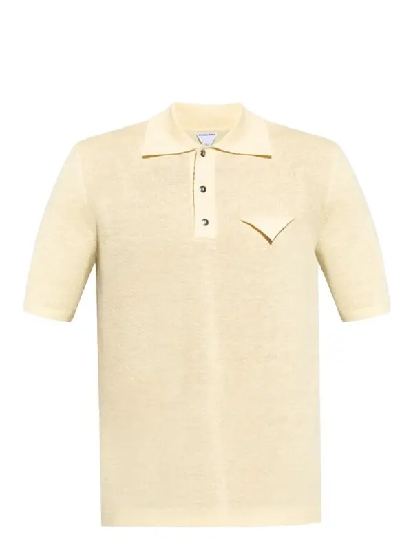 Bottega Veneta Polo Top Barley - Ivory