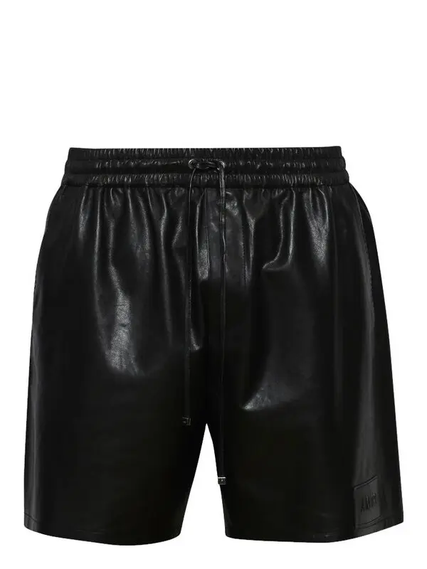 Amiri Lightweight Leather Short - Black