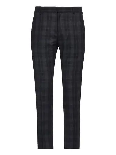 DANIELE ALESSANDRINI Tartan Patterned Tapered Leg Pants - Blue